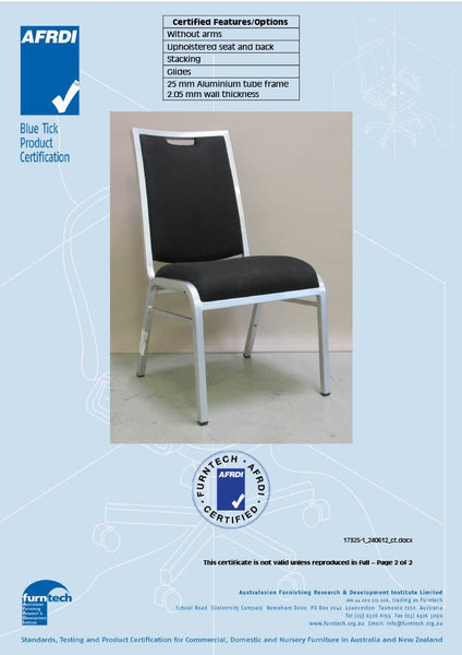AFRDI Blue Tick Certification - Banquet Chairs – Nufurn Commercial ...